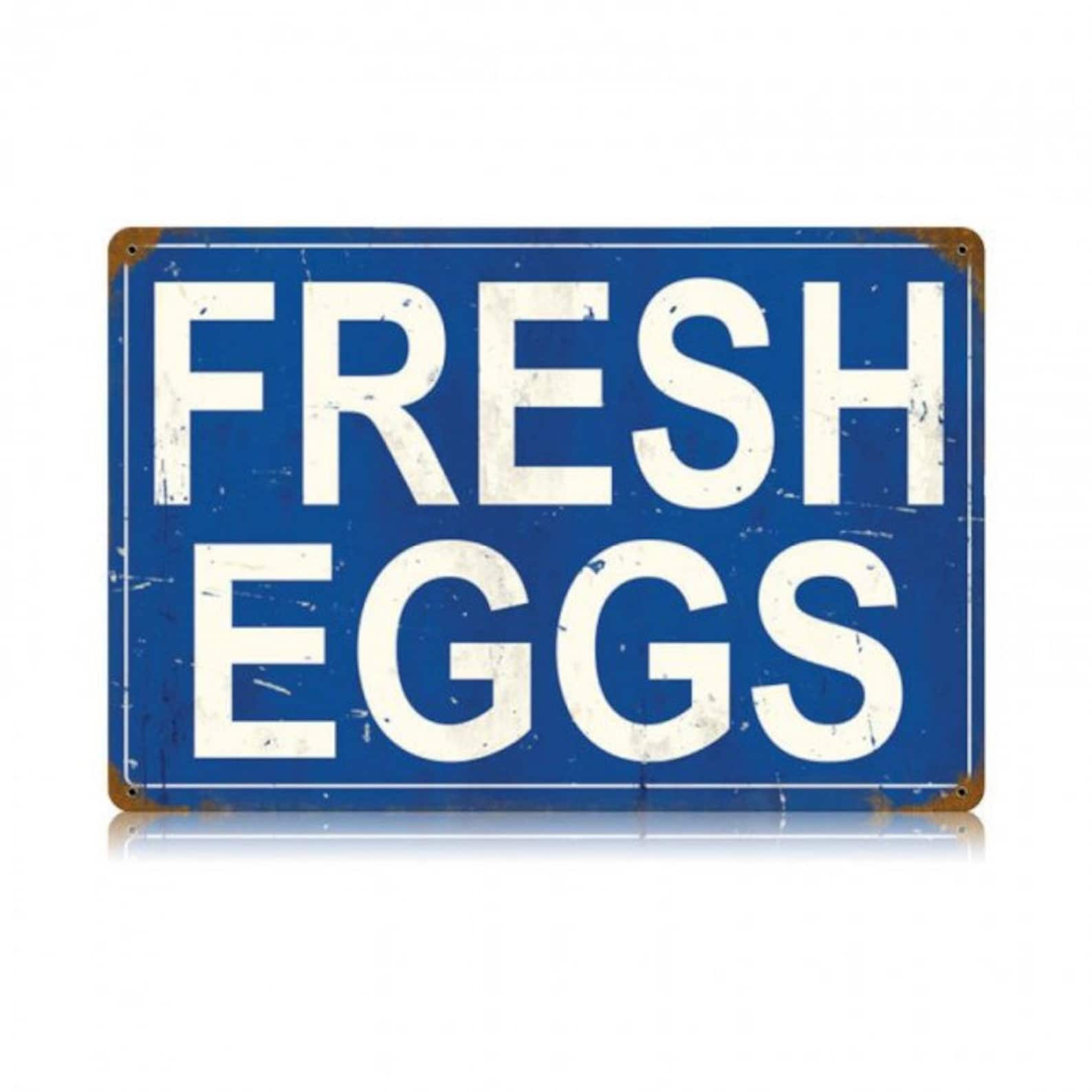 Farm Fresh Eggs Metal Sign 18 X 12 Inches Vintage Style Home - Etsy