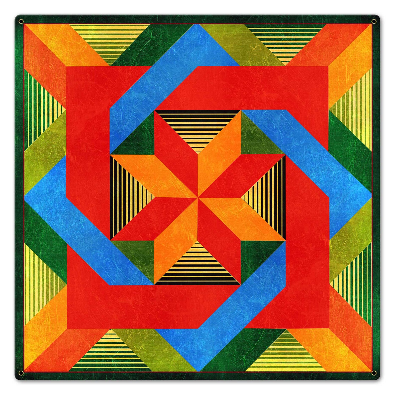 Barn Quilt Sign Box in Box Colorful 2 Powder Coated Metal - Etsy