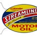 Streamline Motor Oil Metal Sign, 12 X 18 Oval Double Sided With Flange ...