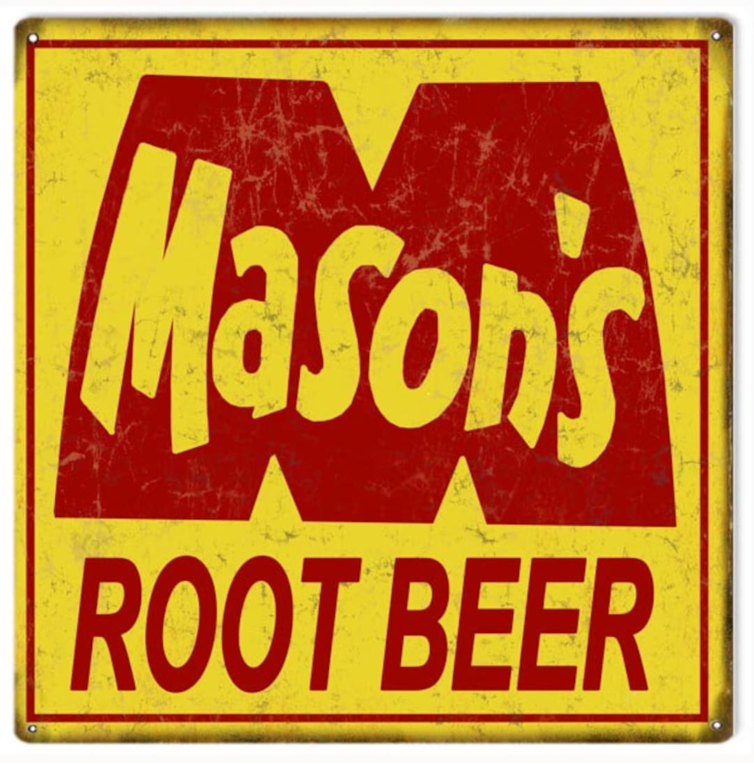 Mason's Root Beer, Metal Sign, 12 X 12, Vintage Style Retro Country ...