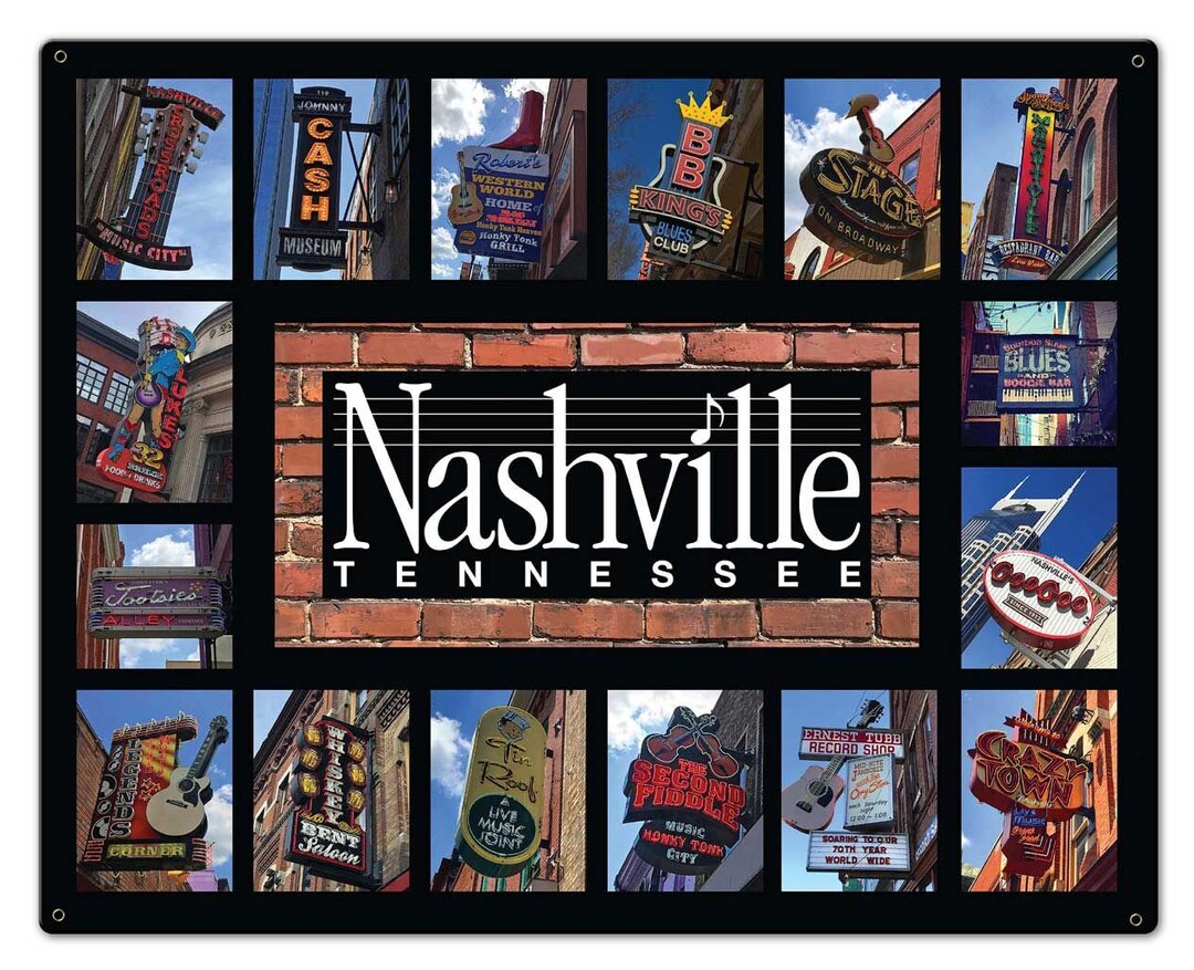 Nashville Tennessee Marquee Signs, Country Music Capital 2 Sizes, Metal ...