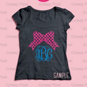 Bows Monogram Frames Svg Cutting File, Bow Designs SVG, DXF, Cricut ...