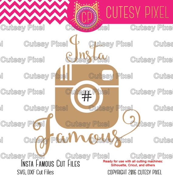 Items similar to instafamous svg, cutting file, hashtag svg, famous dxf ...