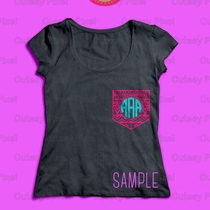 7 Pocket Shirt Monogram Svg Cutting File, Pocket Designs SVG, SVG, DXF ...