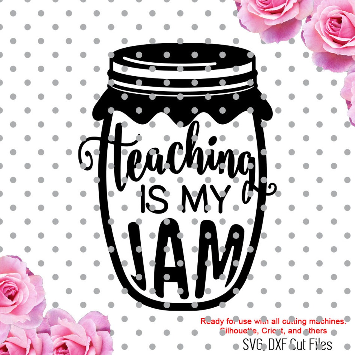 Teaching is My Jam Svg Teacher Design Svg Teacher Svg - Etsy