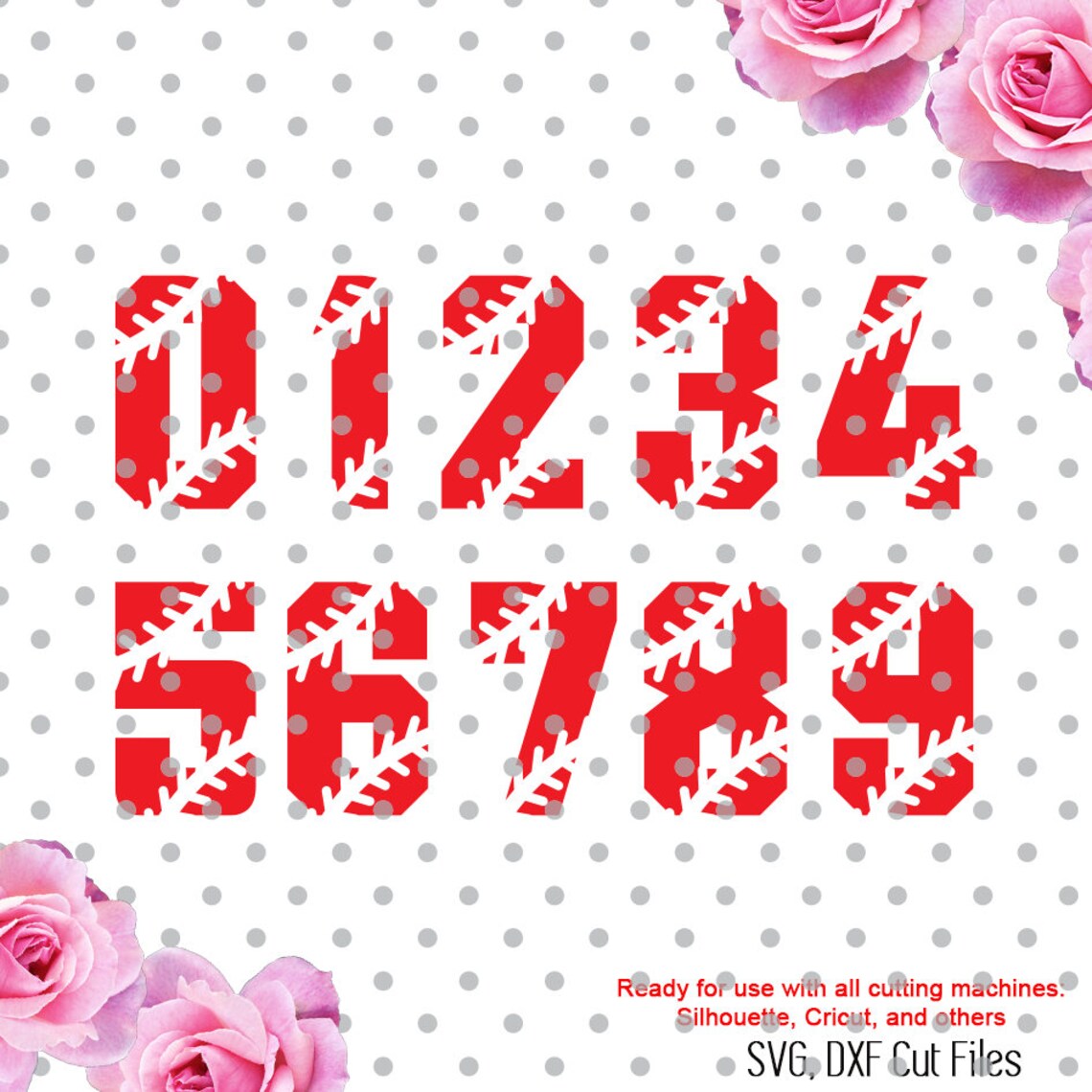 Baseball Numbers Svg Sports Numbers Svg Baseball SVG DXF - Etsy