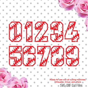 Baseball Numbers Svg, Sports Numbers Svg, Baseball SVG, DXF, Numbers ...