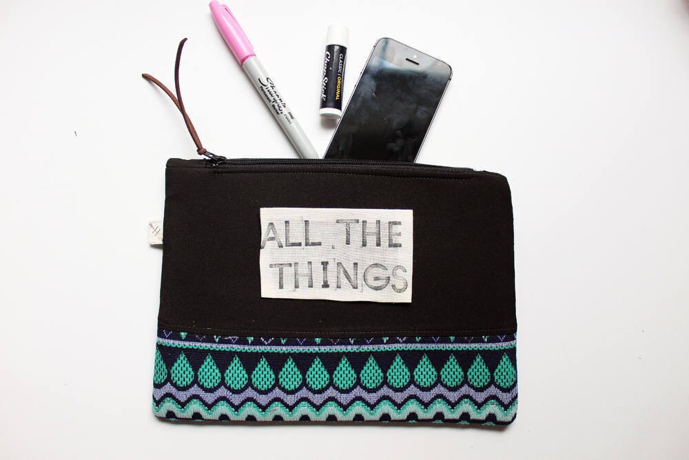 CHOOSE YOUR QUOTE Zipper Pouch Feminist Art for Her Gift Exchange Eco ...