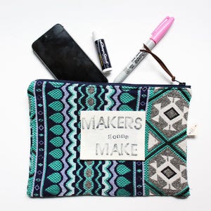 CHOOSE YOUR QUOTE Zipper Pouch Feminist Art for Her Gift Exchange Eco ...