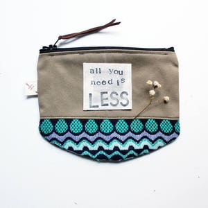CHOOSE YOUR QUOTE Zipper Pouch Feminist Art for Her Gift Exchange Eco ...