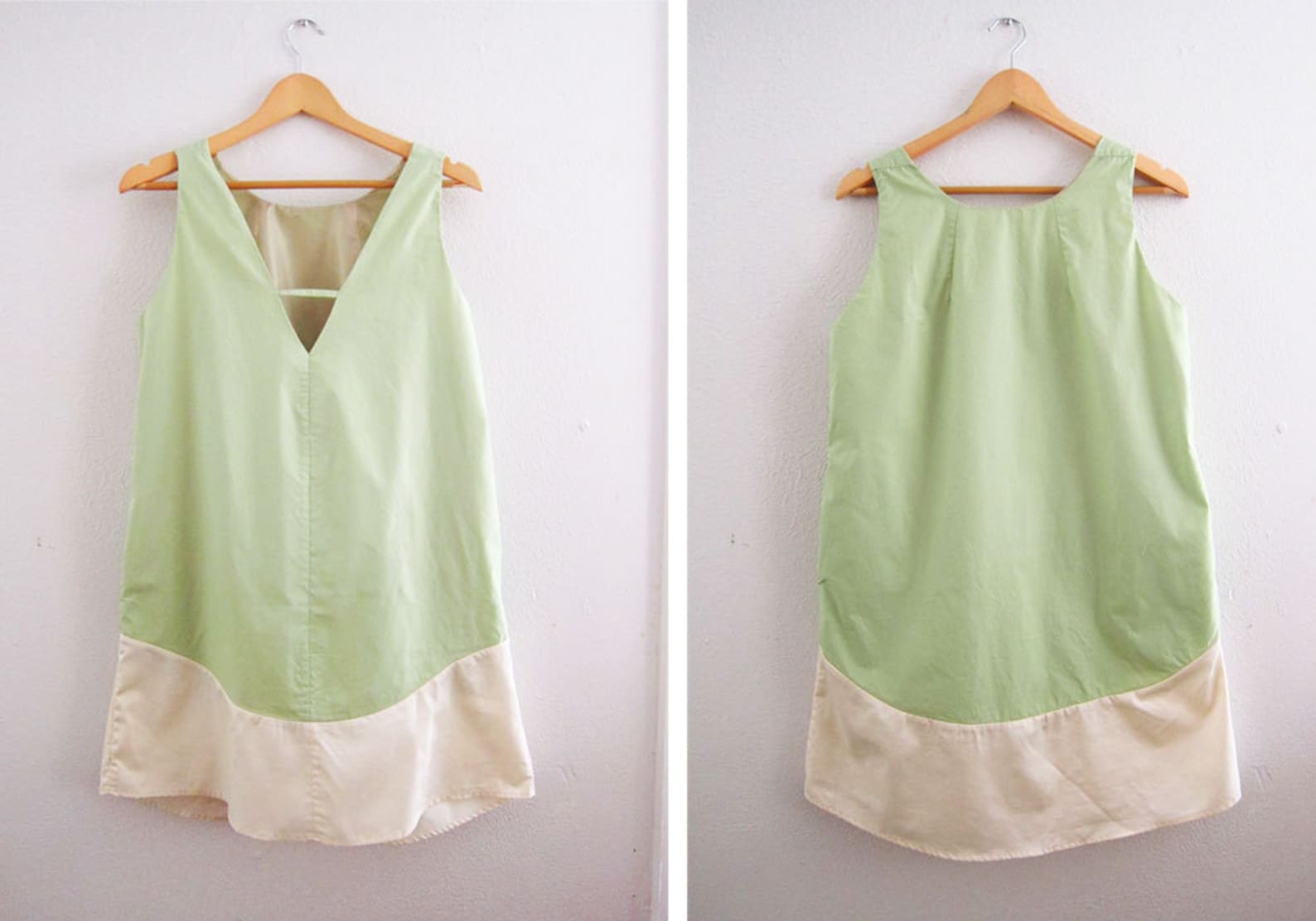 SAMPLE SALE Low V Dress Eco Friendly Reversible Tunic Dress Avocado ...