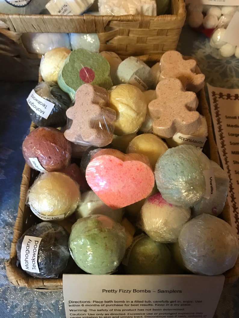 Sample Bath Bombs 5 Pack, Fizzy Bath Bomb, Mini Bath Bombs, Bathtub Fun ...