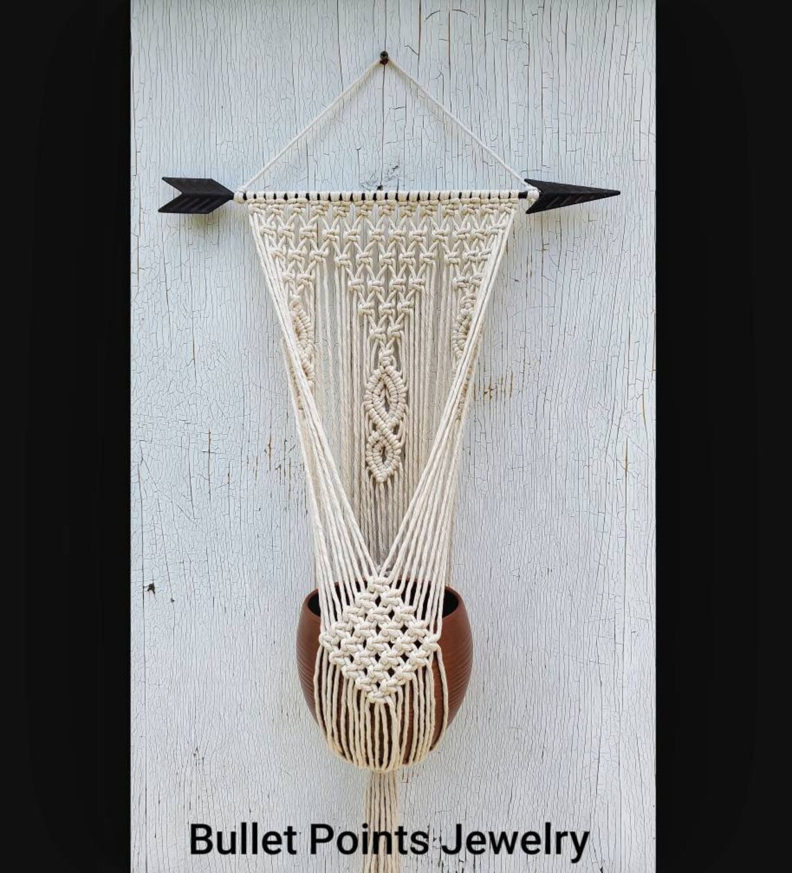Macrame Plant Hanger Arrow Wall Hanging Macrame Wall Hanging | Etsy