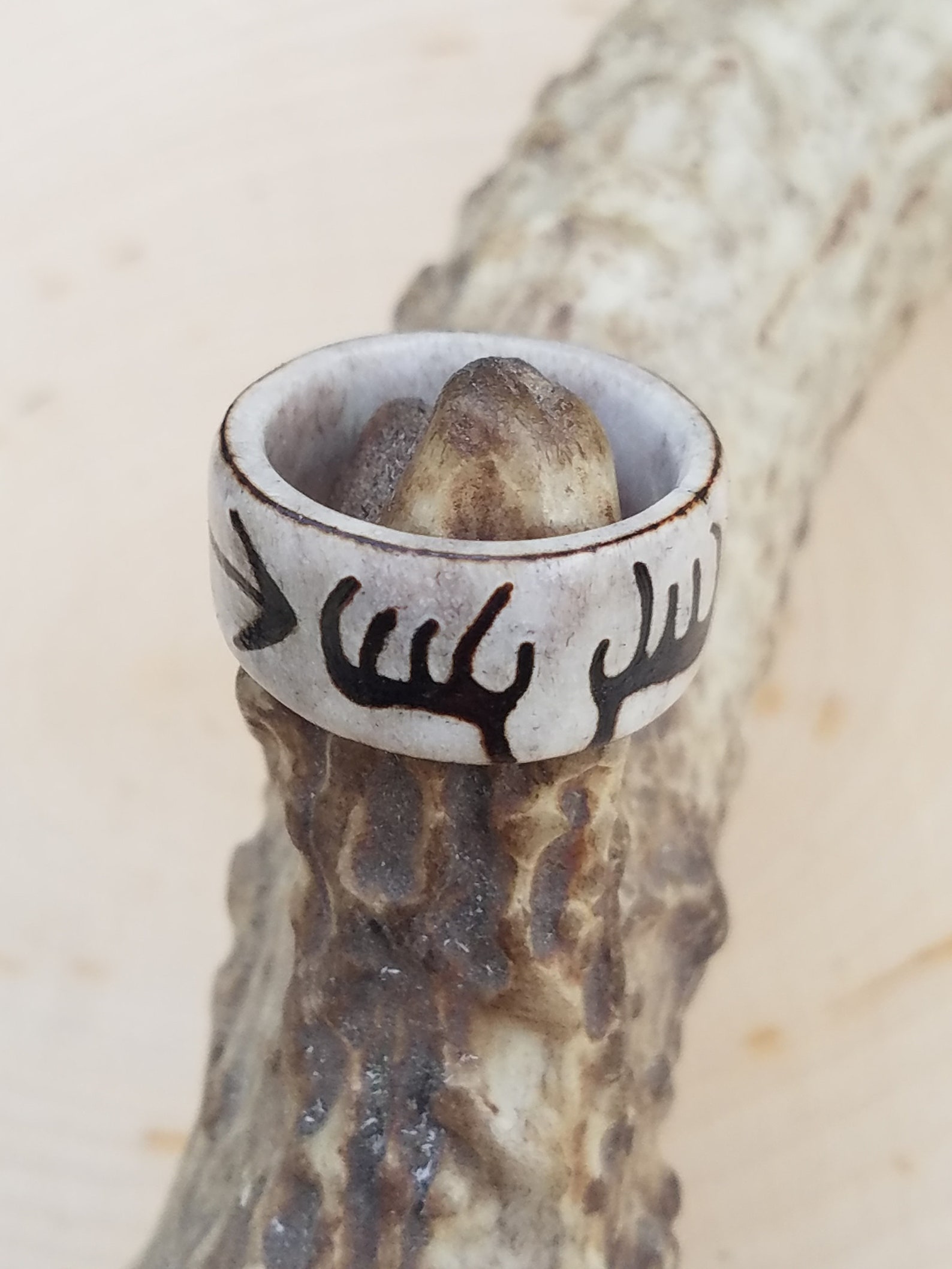 Deer Antler Ring Handmade Rings Antler Jewelry Deer - Etsy