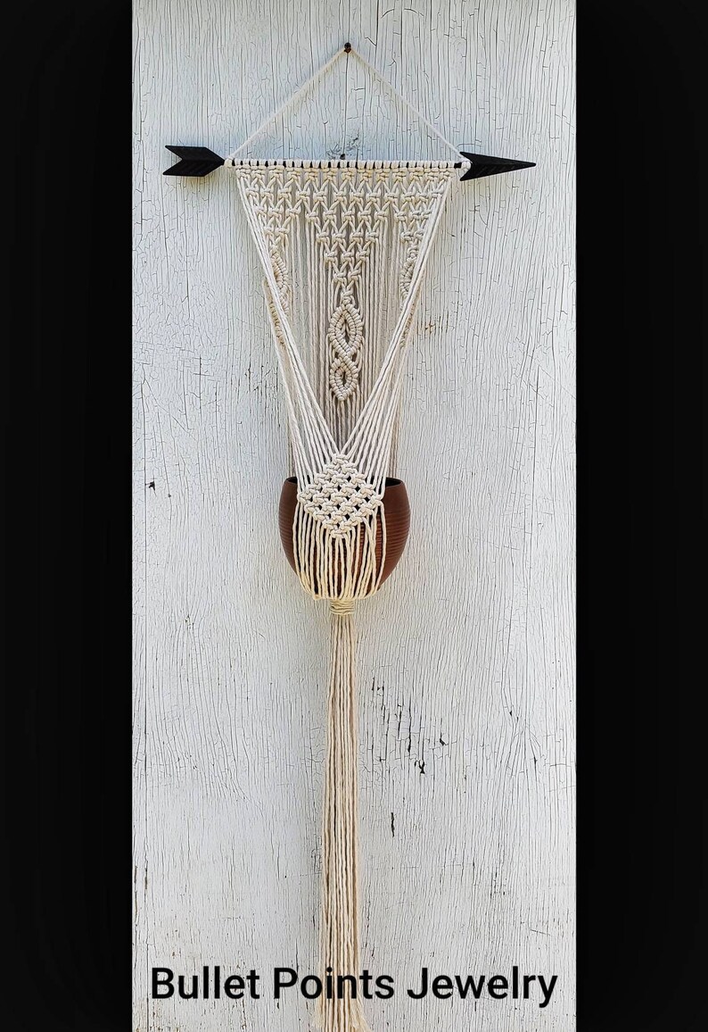 Macrame Plant Hanger Arrow Wall Hanging Macrame Wall Hanging | Etsy