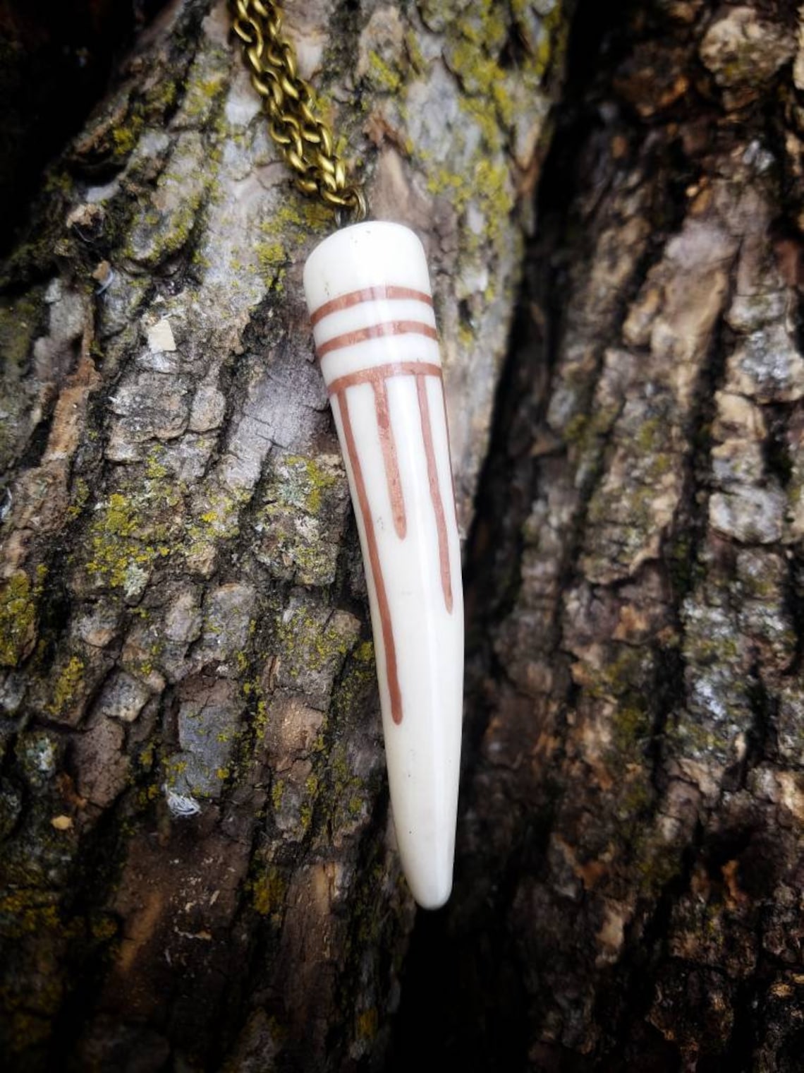 Whitetail Deer Antler Tip Necklace, Copper Inlay Deer Antler Necklace ...