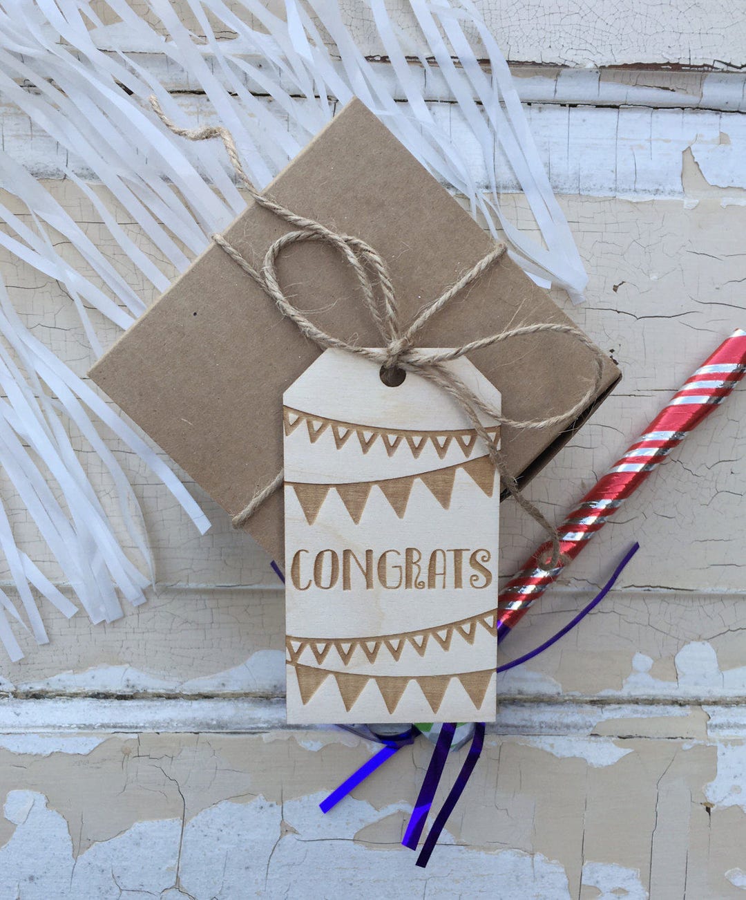 Congratulations Gift Tag Congrats Gift Tag Wood Gift Tag Laser Engraved ...