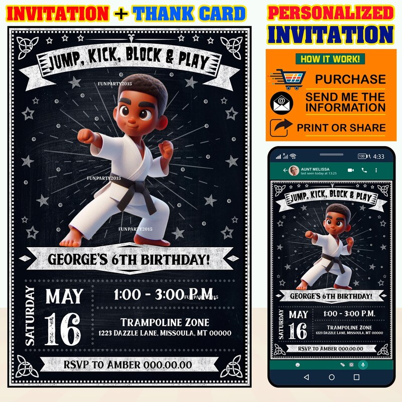 Karate Birthday Card - Etsy