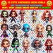 15 Cute Super Comic Hero Girls CHIBI Clipart Bundle, Png Transparent ...