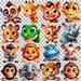 17 Clipart Jungle Animals Peeking Around the Corner, PNG, Hi-res ...