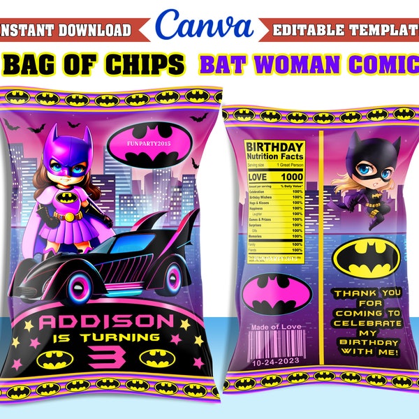 Superhero Chip Bag - Etsy