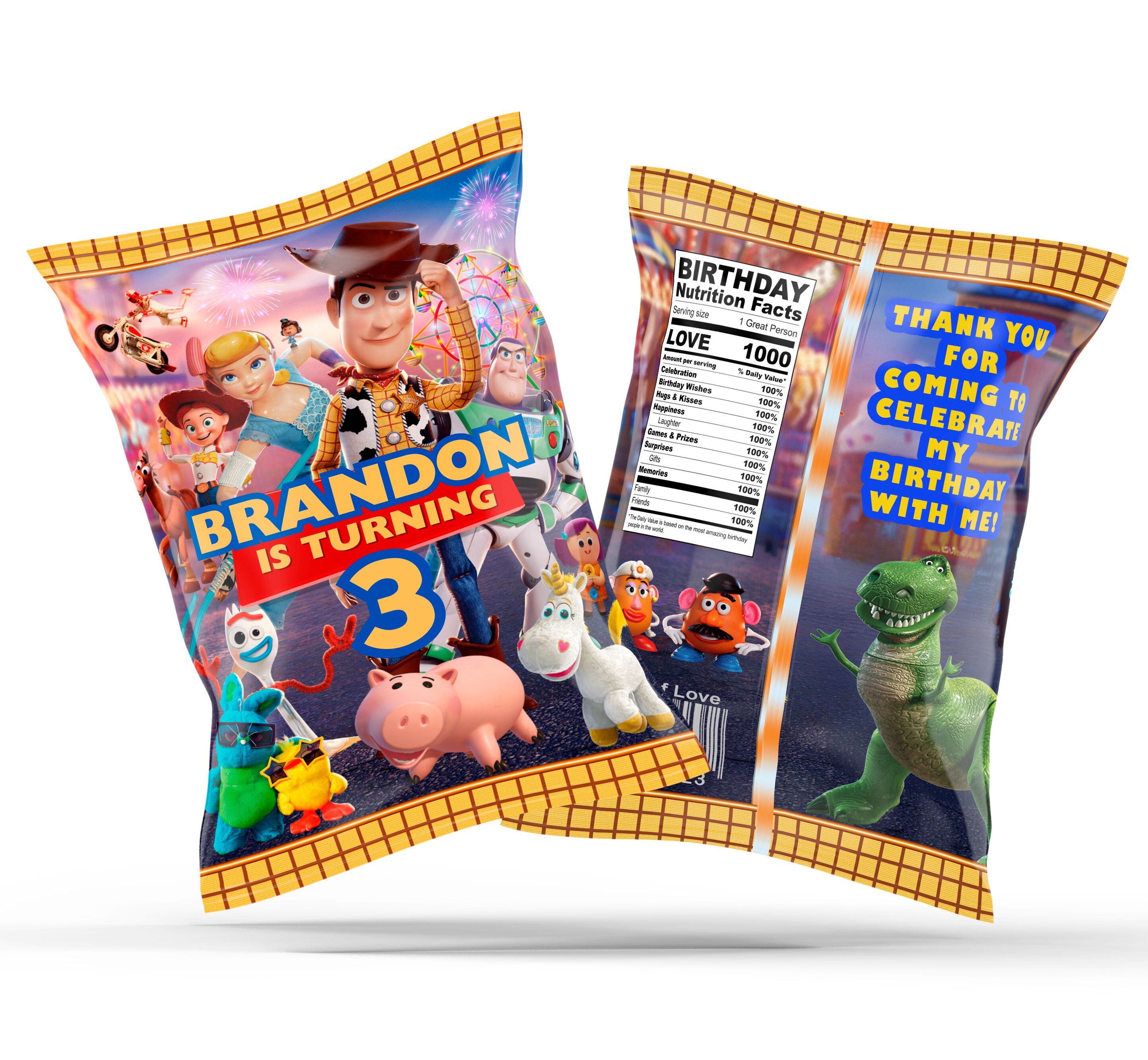 Toy Story 3 Chip Bag – Printable Canva Template (instant Download) - Etsy