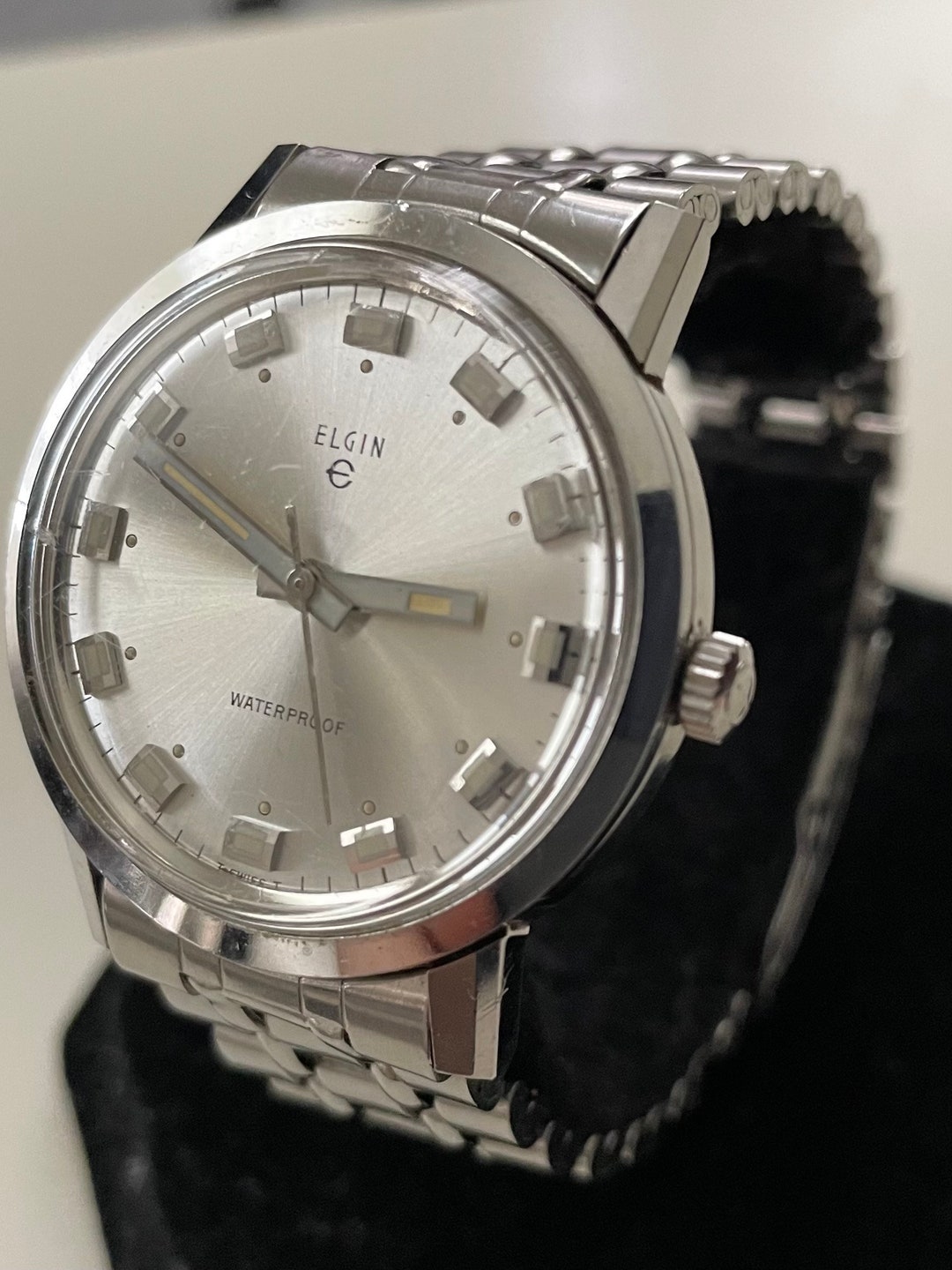 Vintage Men's Elgin Stainless Steel Watch - Etsy