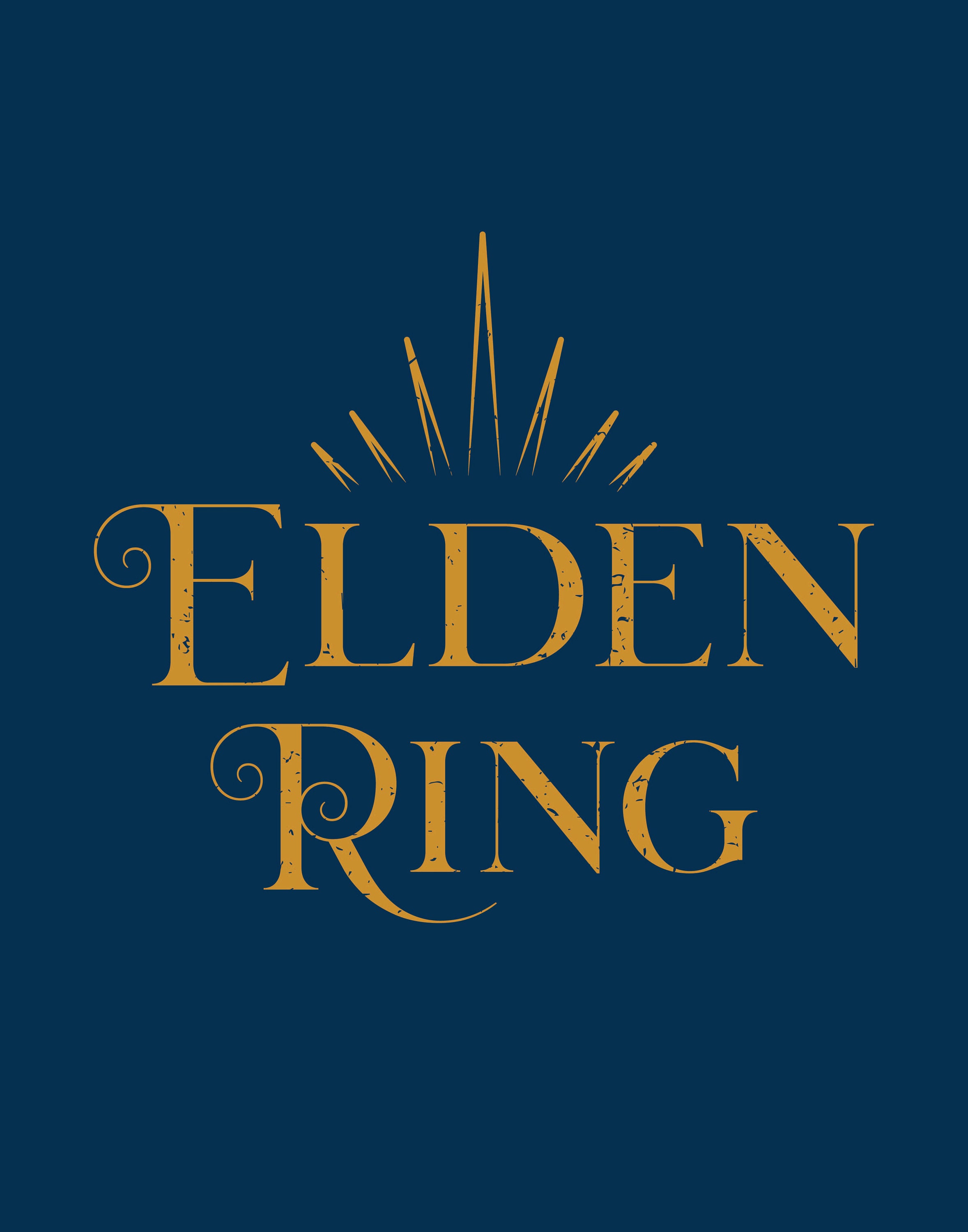 Elden Ring Inspired Typography Print - Digital Download, Fantasy Game ...