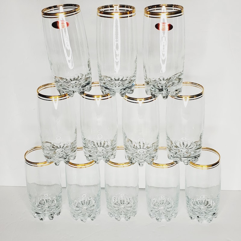 Tall Glasses - Etsy