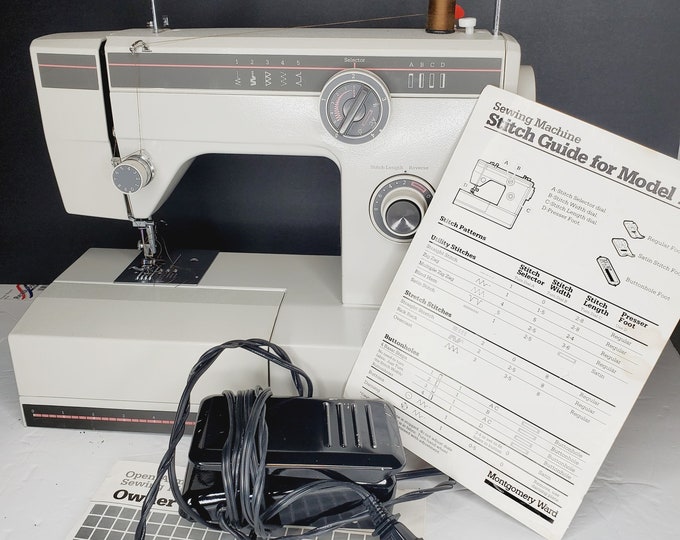 Montgomery Ward Sewing Machine Model J 1917 Free Arm Plus Accessories ...