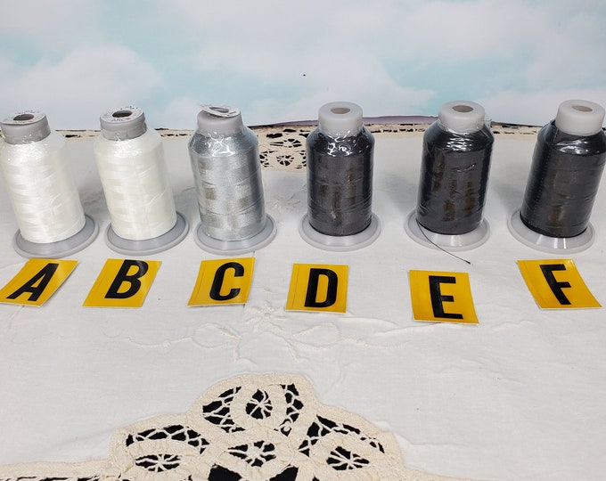 RESERVED ARC Machine Embroidery Thread Black White Gray NOS - Etsy