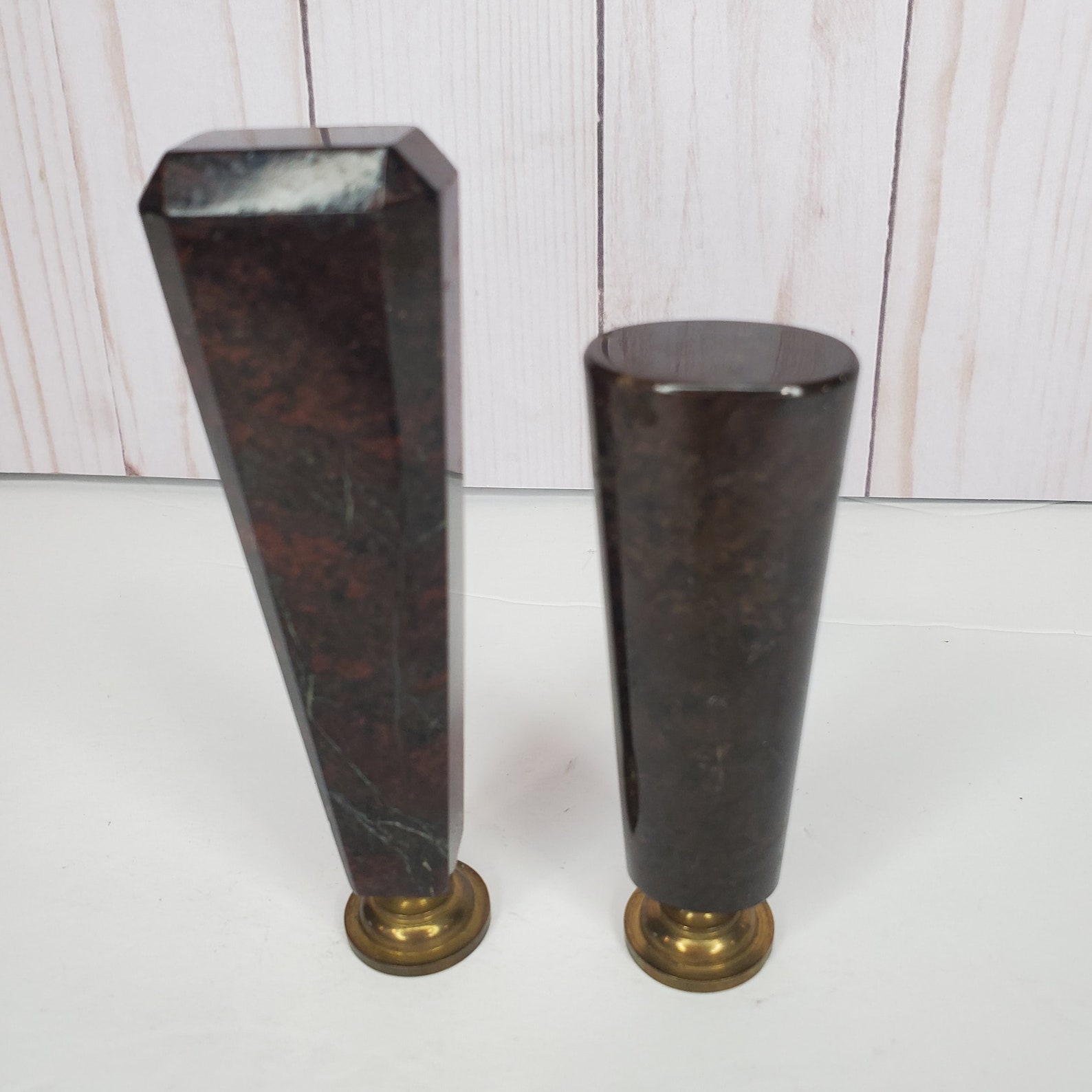 Vintage Marble Stone Wax Seal Stamp Handles With Blank Seals Set of 2 ...