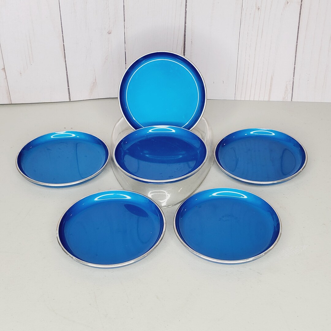 Emalox Enamel Coasters Set of Six Made in Norway - Etsy