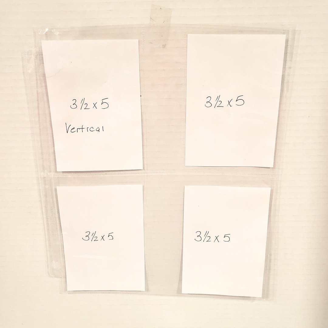 Photo Sheet Protector Pages 3 1/2 X 5 Vertical. Set of 30 Sheets. - Etsy