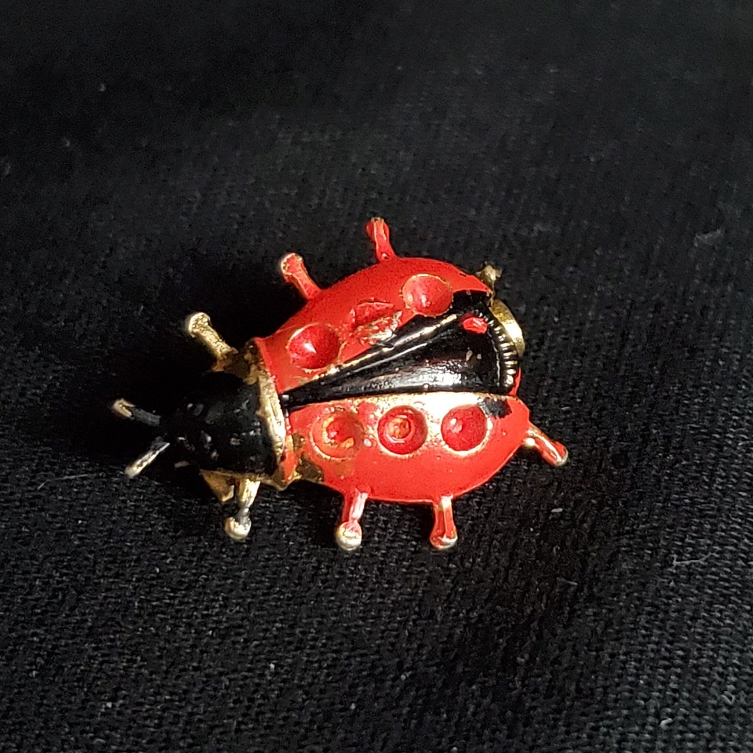 Gold Tone Small Lady Bug Pin Brooch Lapel Pin - Etsy
