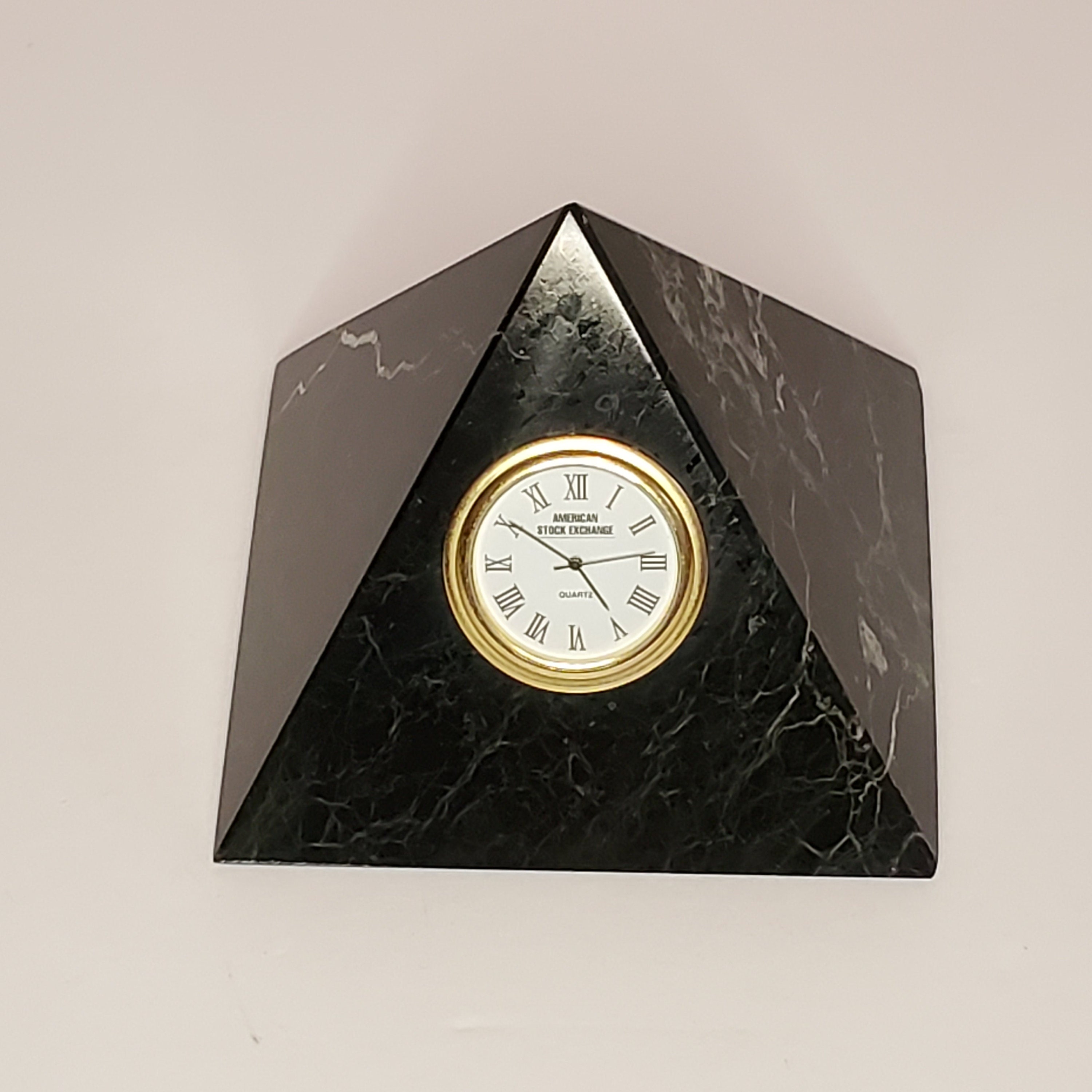 Marble Pyramid Desk Clock American Stock Exchange Quartz - Etsy