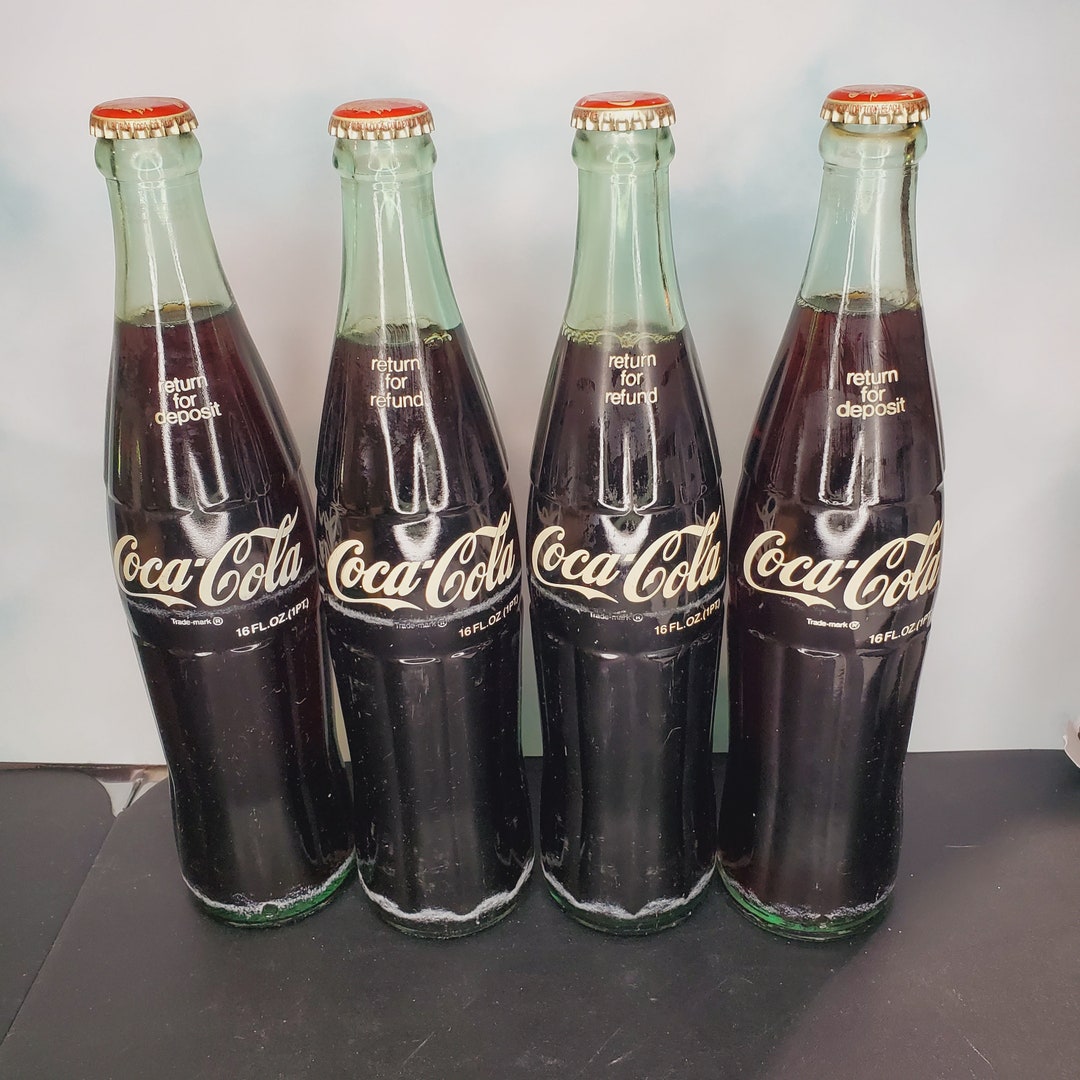 Coca Cola Bottles Set of 4 Pack NOT FOR CONSUMPTION - Etsy