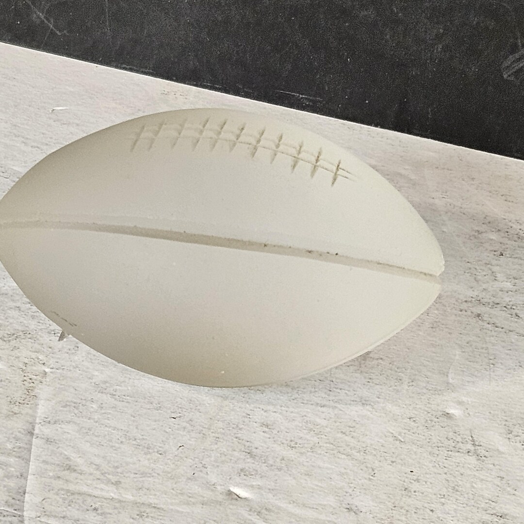 Frosted Glass Football Figurine Paperweight - Etsy