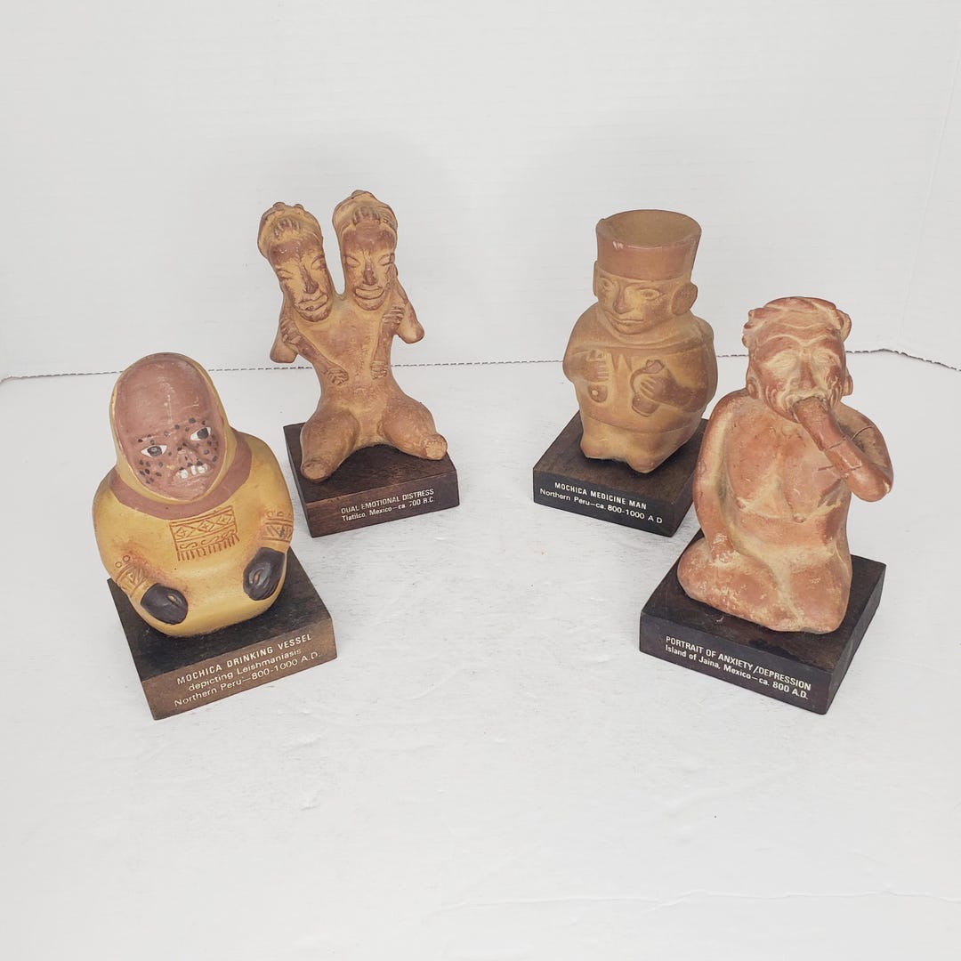 Primitive Figurines of Central America Replicas Set of 4 Schering ...