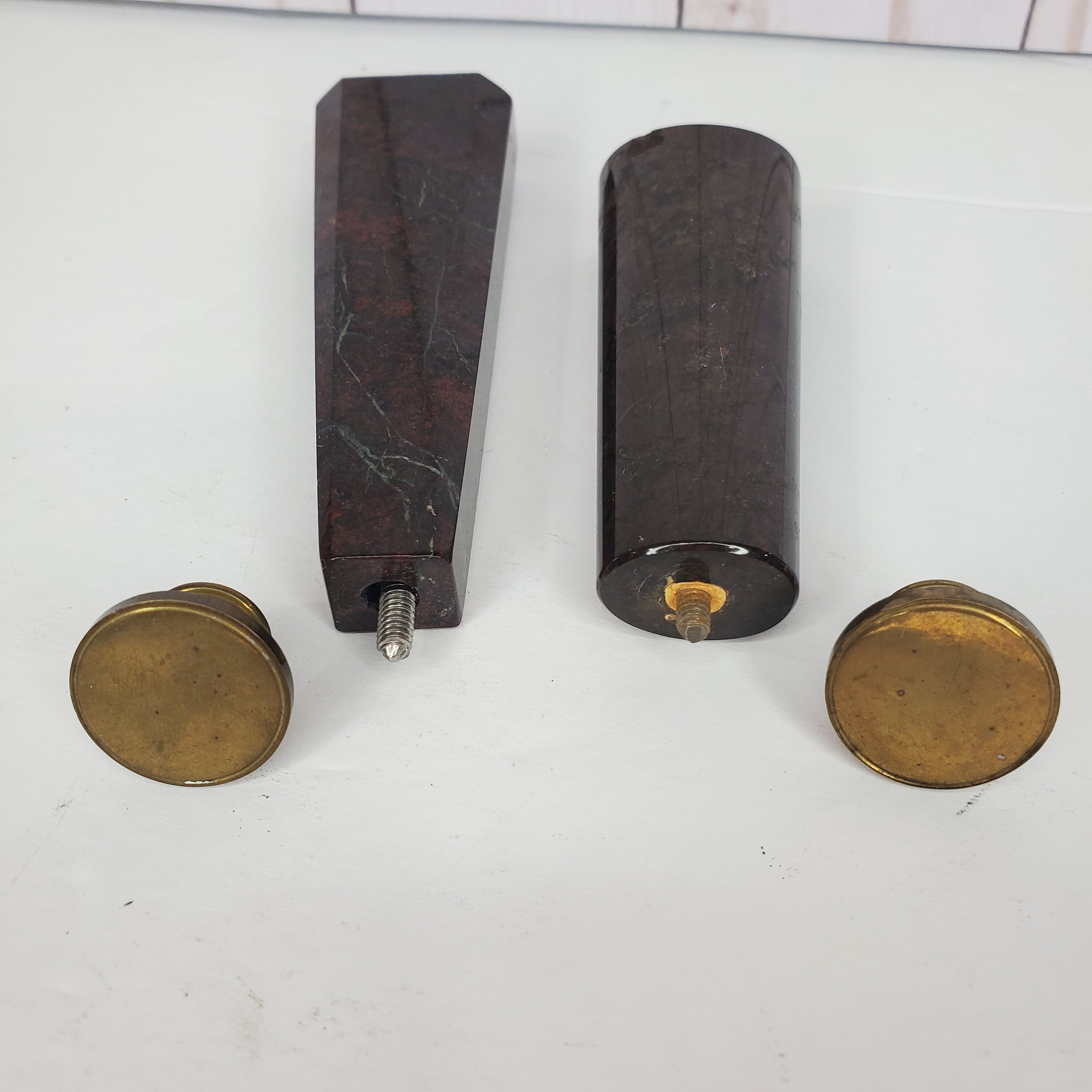 Vintage Marble Stone Wax Seal Stamp Handles With Blank Seals Set of 2 ...