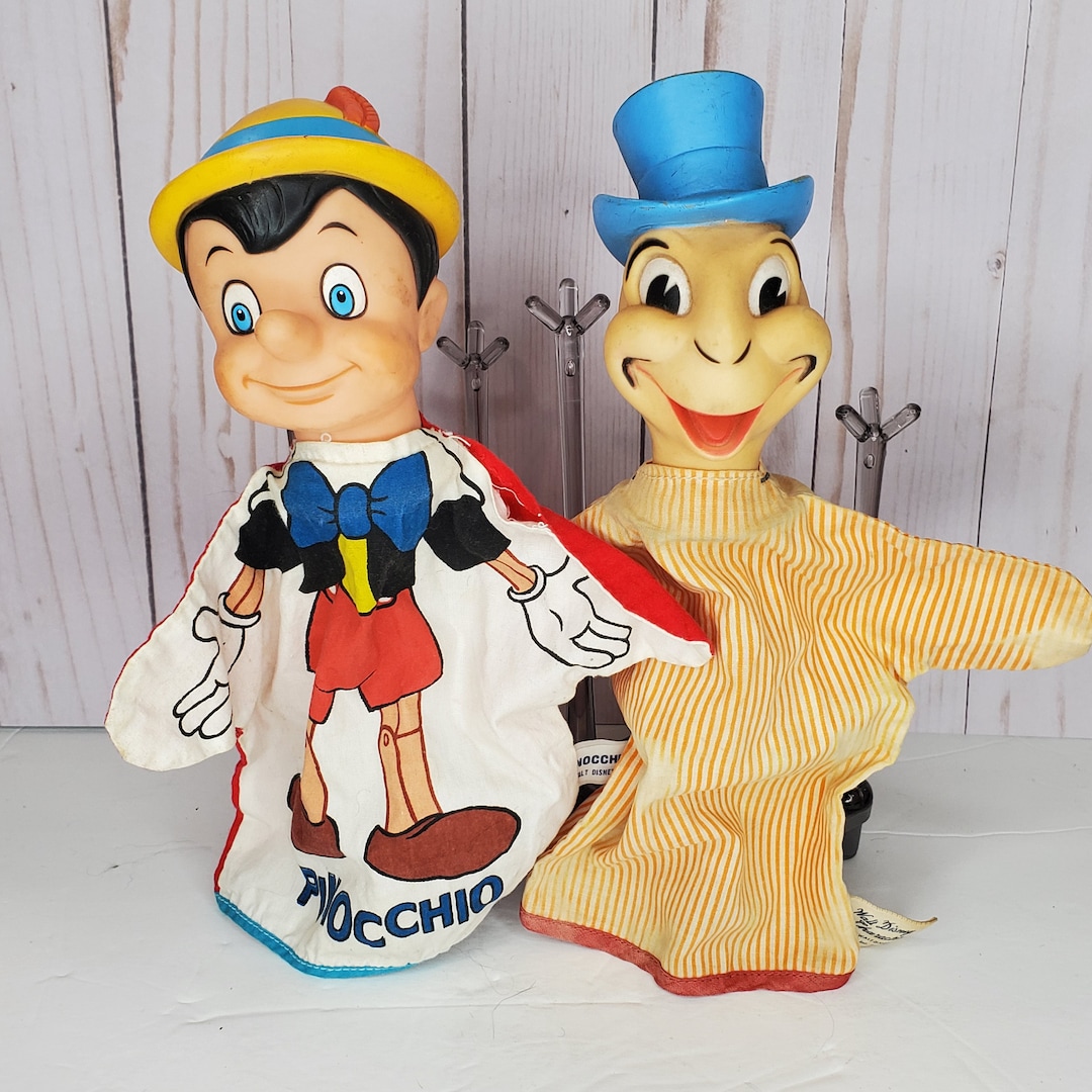Vtg Disney Hand Puppets Pinocchio and Jiminy Cricket - Etsy