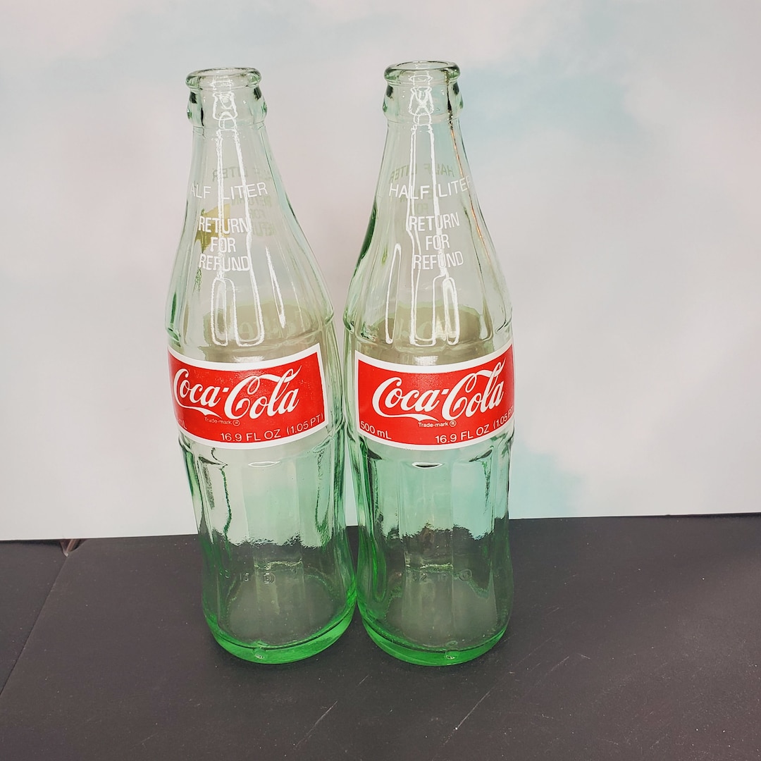 Coca Cola Bottles Half Liter 16.9 Fl Oz Set of 2 EMPTY - Etsy