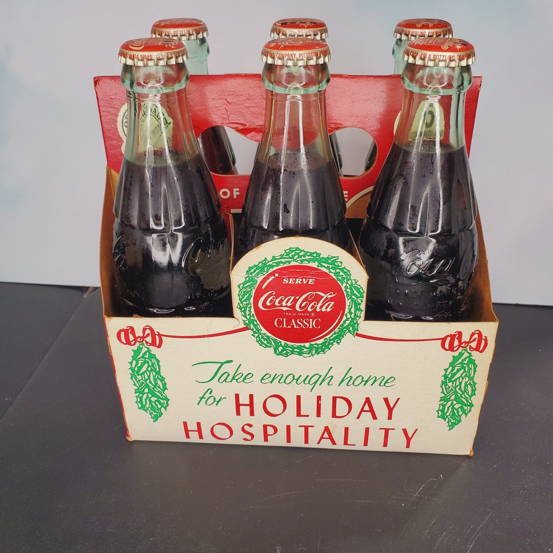 Coca Cola Bottles Holiday Hospitality 6 Pack NOT FOR CONSUMPTION - Etsy