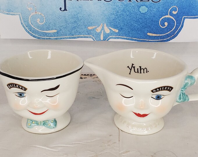 Bailey's Sugar and Creamer Mr & Mrs Wink Limited Edition 1996 - Etsy
