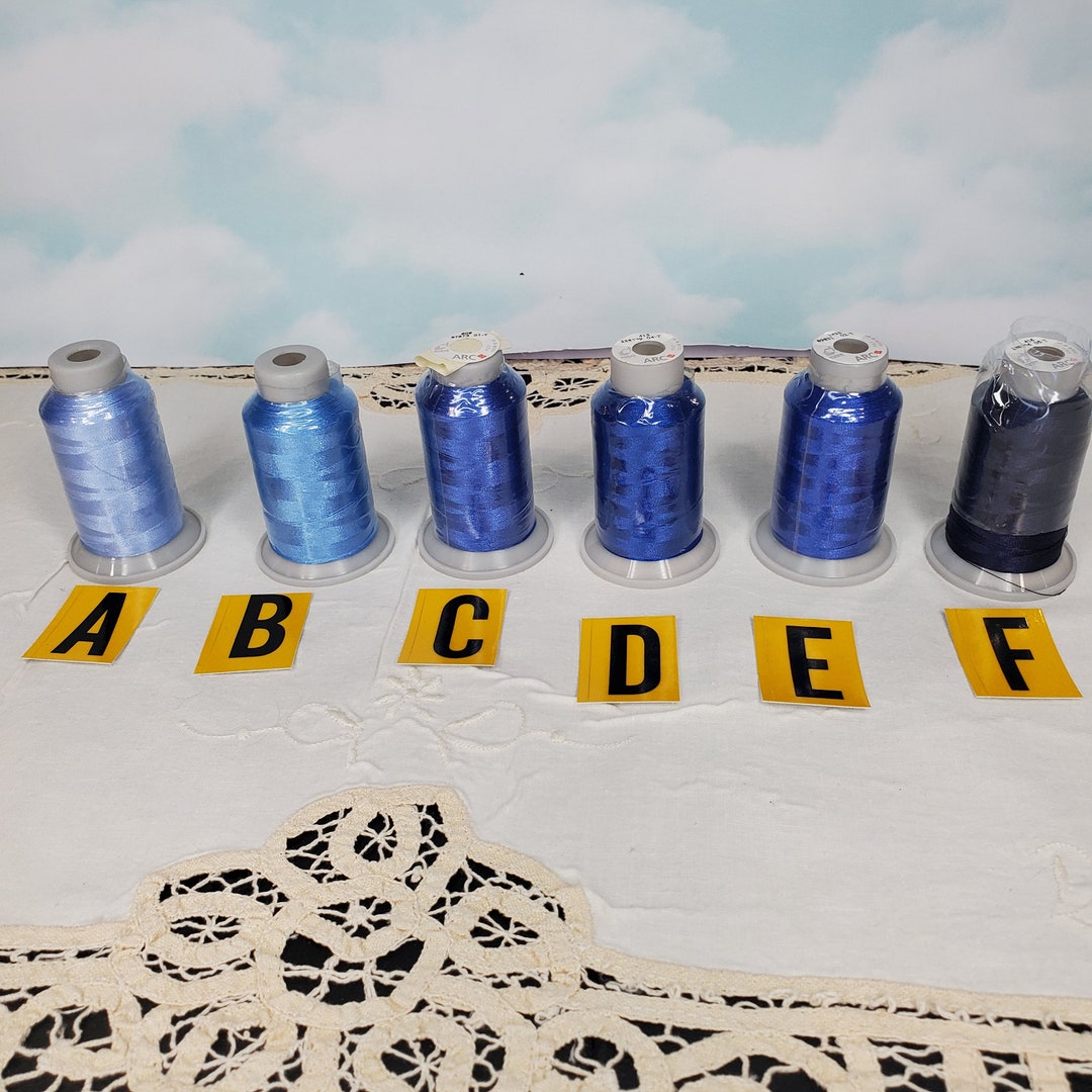 ARC Machine Embroidery Thread Blues Sold Individually NOS - Etsy