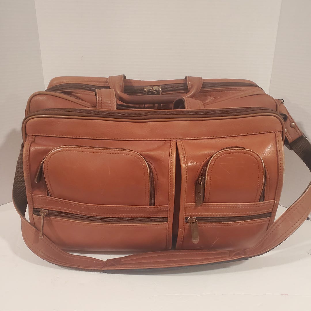 Avenues America Leather Messenger Bag Briefcase Carry on Shoulder Bag ...