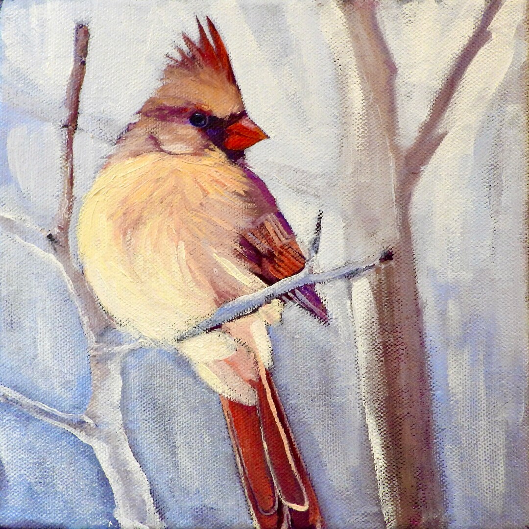 Winter Cardinal Print, Framed or Unframed - Etsy Canada