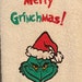 Grinch Towel Embroidered Kitchen Hand Towel Bathroom Hand Towel Made in ...