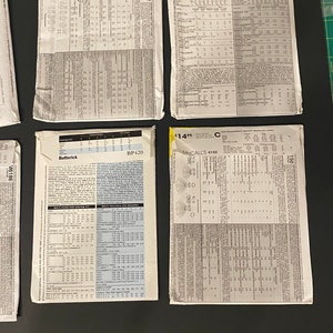 NEW Mccall’s 3365 , M5152 , 2849 , MP419 , M6186 , 4150 Patterns ...