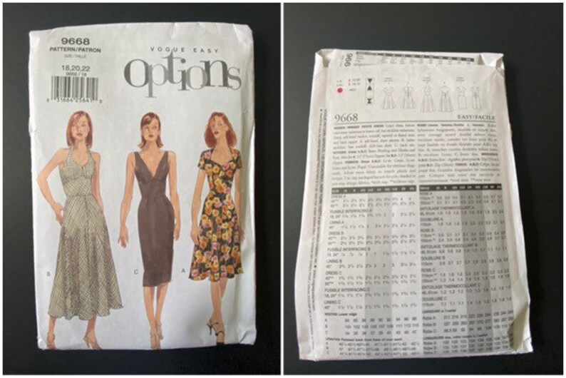 Pattern Vogue 9668 Burda 7514 Burda 7312 Burda 7895 - Etsy